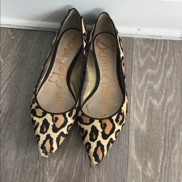 Sam Edelman | Shoes | Sam Edelman Animal Print Flat Loafers Size 7 Slip ...